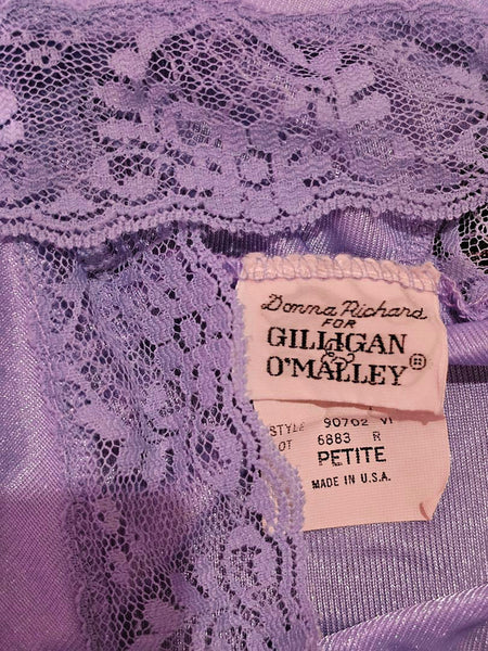 DONNA RICHARD AMETHYST PURPLE LACE NIGHTGOWN - 1970s / 1980s GILLIGAN ...
