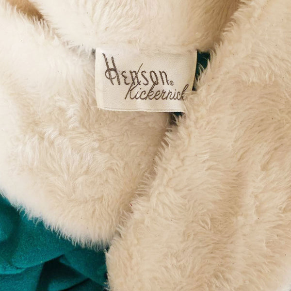 * VINTAGE HENSON KICKERNICK VELOUR BUTTON UP FRONT ROBE IN EMERALD WIT ...