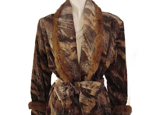 RARE & UNIQUE LUXURIOUS PRE-OWNED DIAMOND TEA ROBE SATIN LINED DRESSIN ...