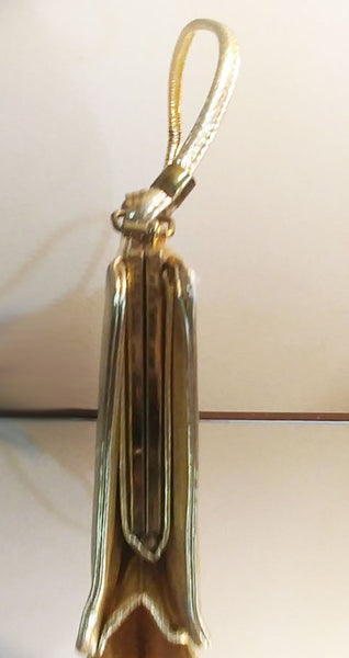 * VINTAGE RECTANGLE GOLD EVENING PURSE WITH ART DECO LOOK CLASP ...